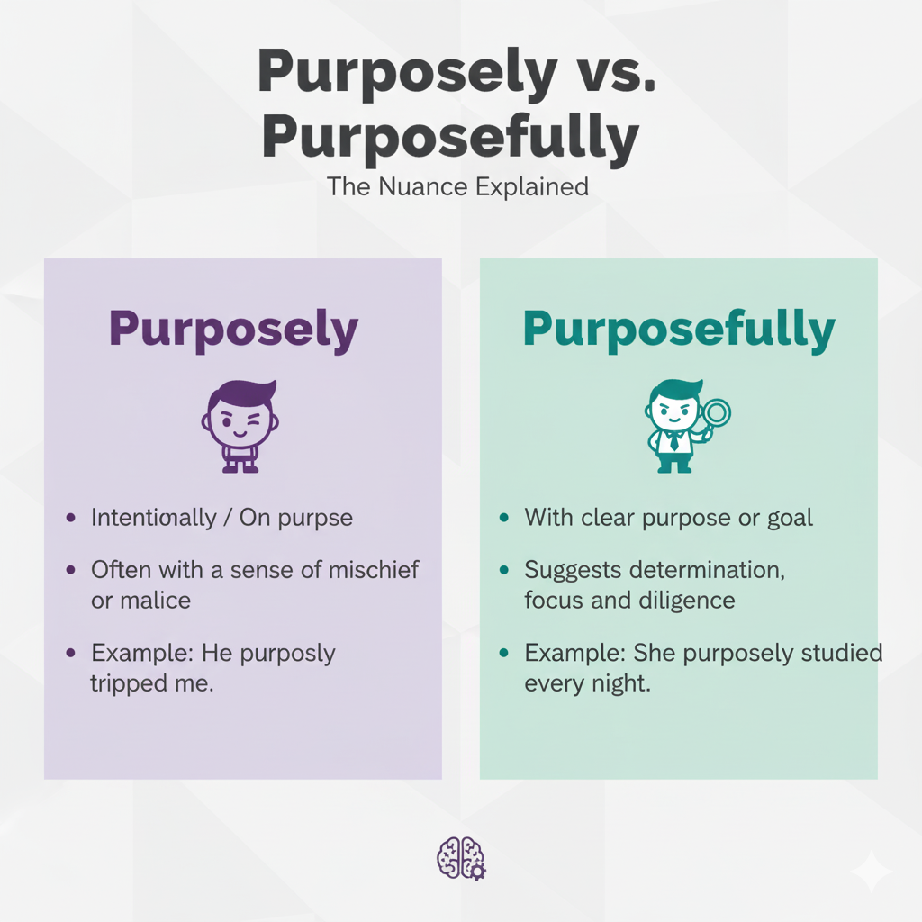Purposely vs. Purposefully — How to Use Them Correctly | Midoo AI