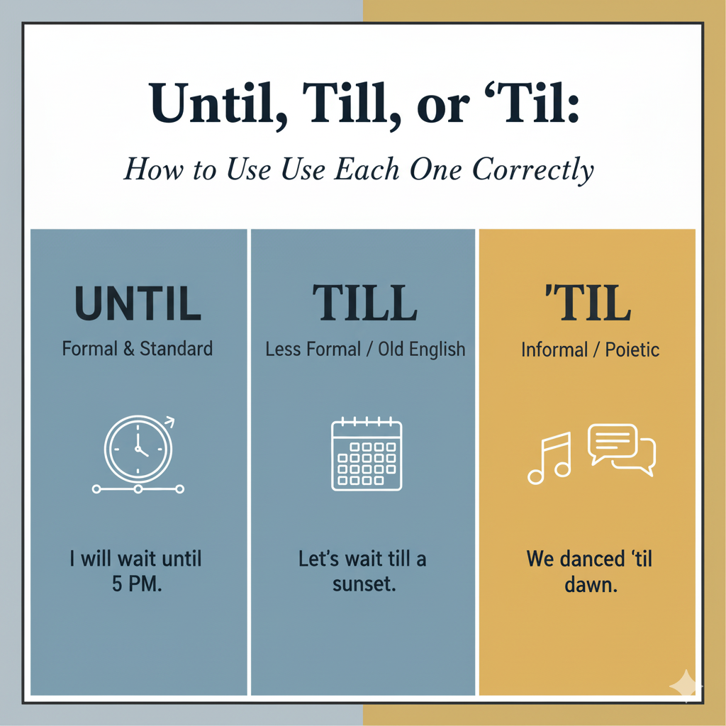 Until, Till, or ’Til: What’s the Difference | Midoo AI