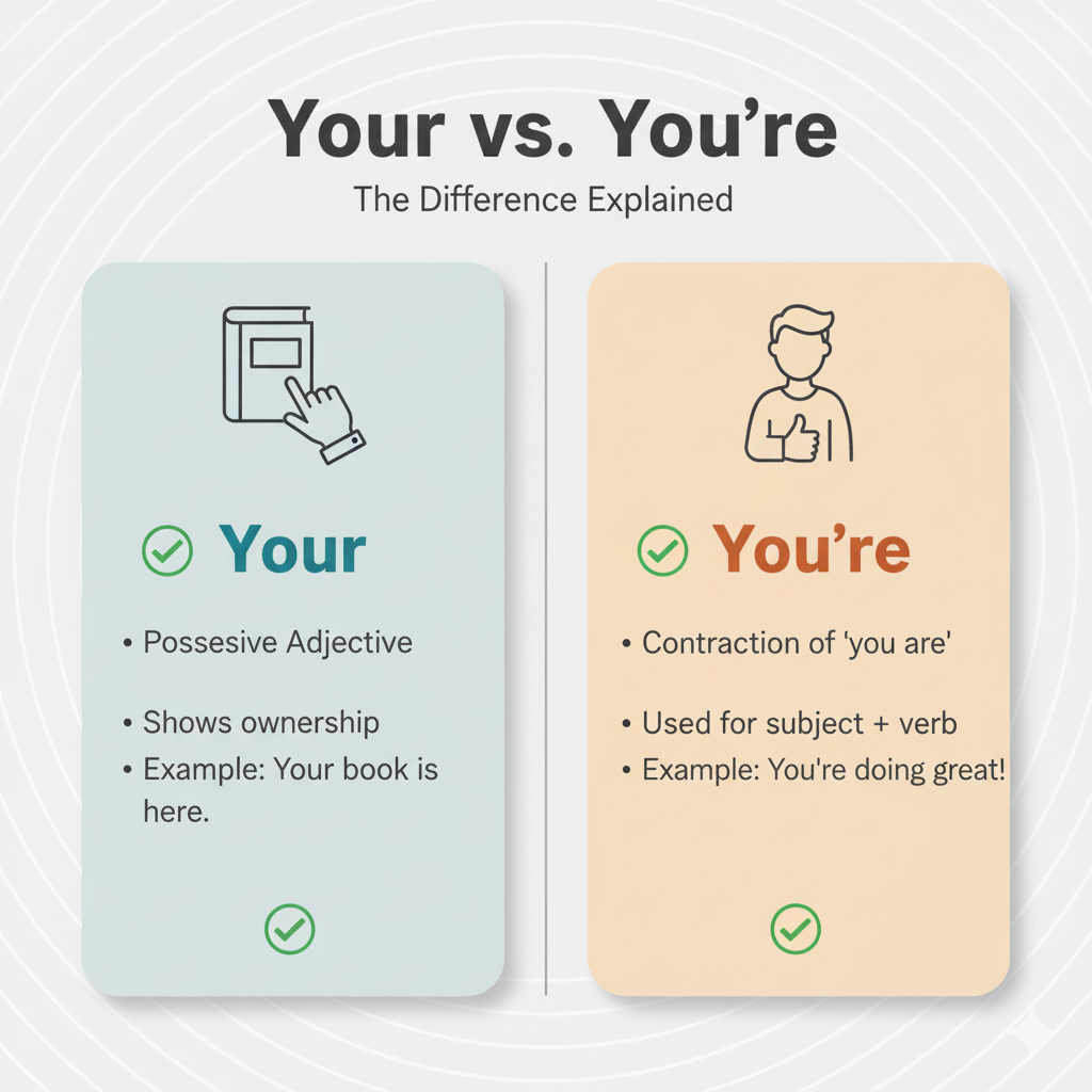 “Your” vs. “You’re” - What’s the Difference? | Midoo AI